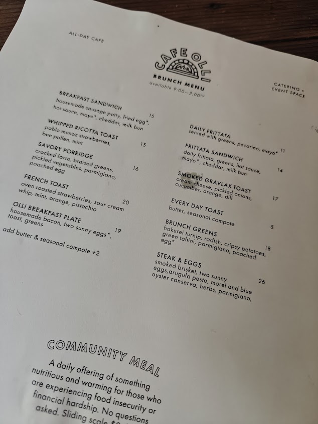 Cafe Olli Menu | Hand Crafted Sicilian Pizza & Other Fresh Bakes and ...